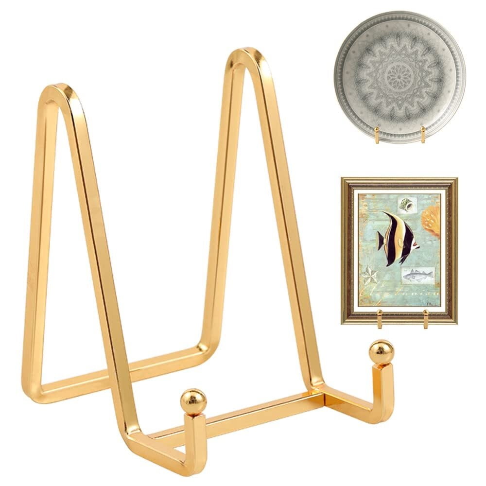 Plate Holder Easel Display Stand - 3 inch Metal Plate Stands for ...