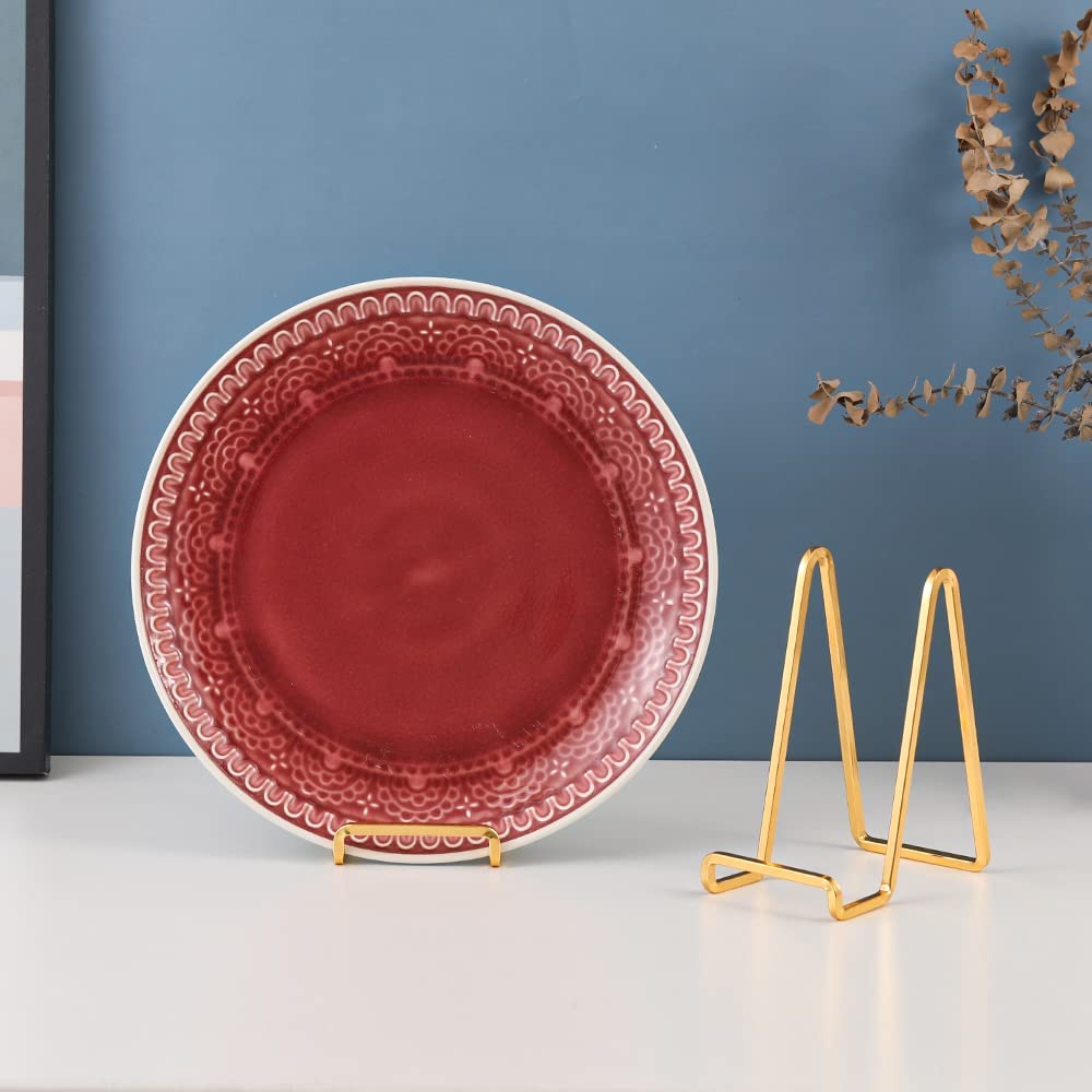 Plate Holder Easel Display Stand - 6 inch Metal Plate Stands for ...