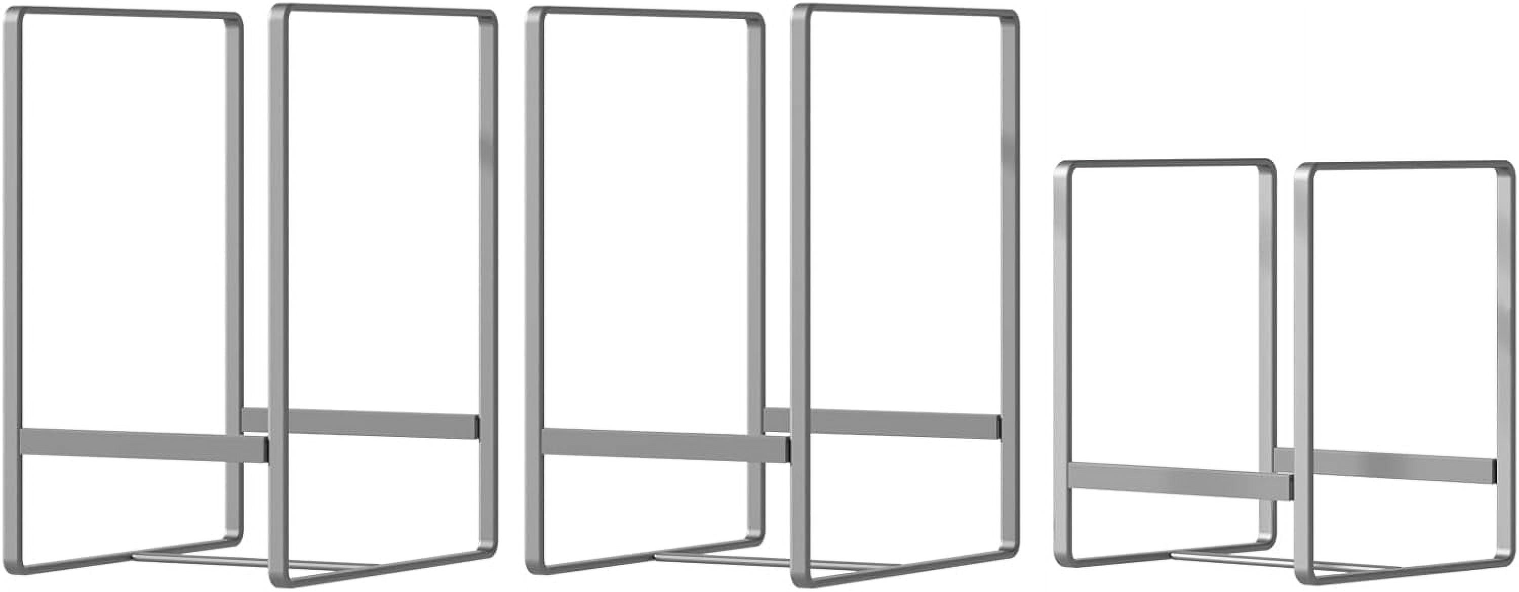 Plate Holders Organizers 2 Large 1 Small Gray Upright Cabinet Dish ...