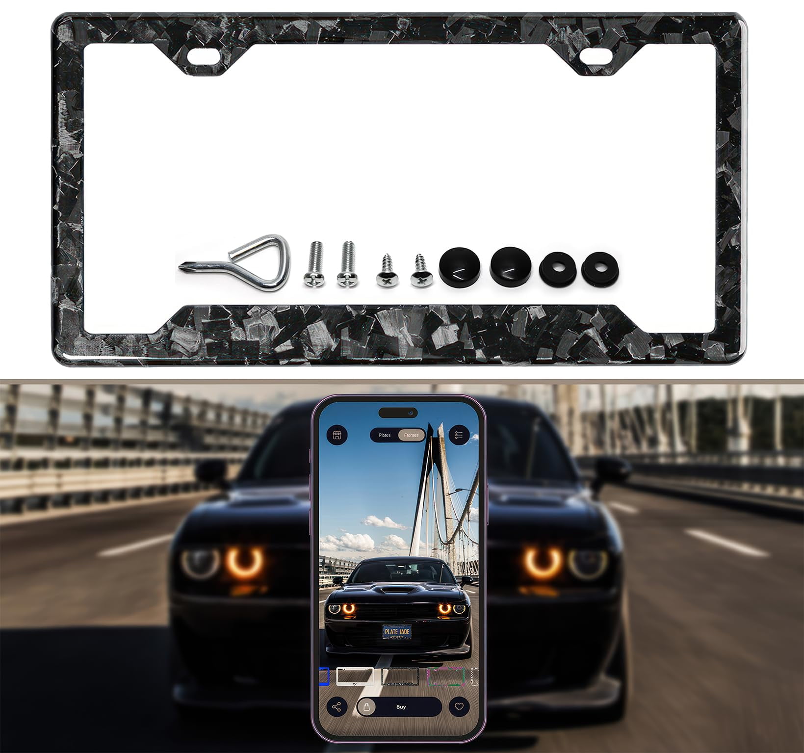 Plate Jade 100% Real 3k Twill Weave Carbon Fiber Car License Plate ...