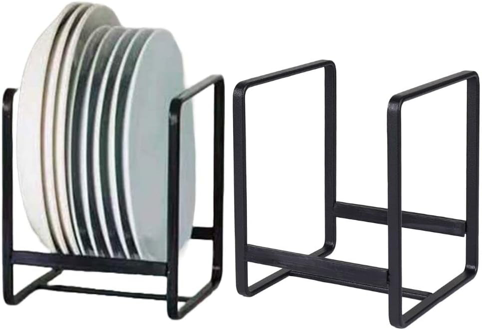 Plate Organizer for Cabinet, Plate Holder, Metal Vertical Dish Storage ...