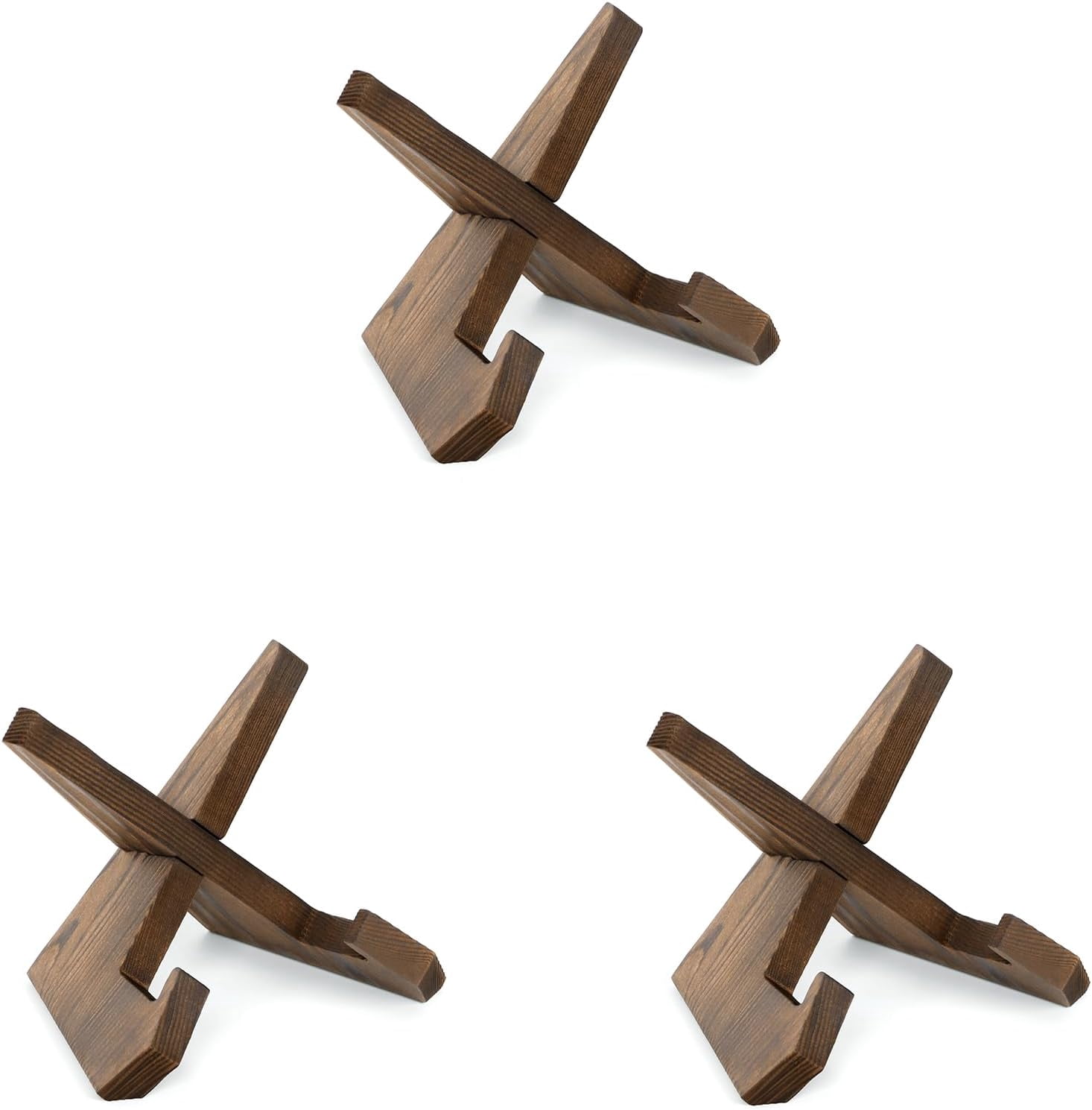 Plate Stand for Display - 3 Pack 4.5 Inch Holder, Wooden Picture Frame ...