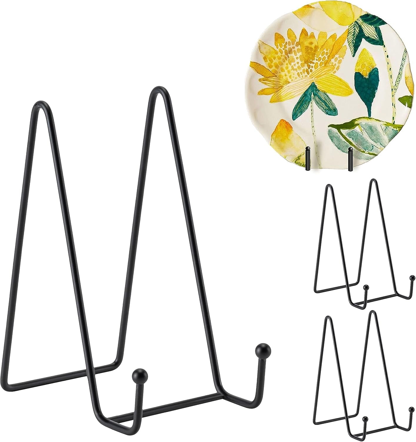 Plate Stands, 3 Pack 6 Inch Plate Holder, Metal Frame Holder Stand for ...
