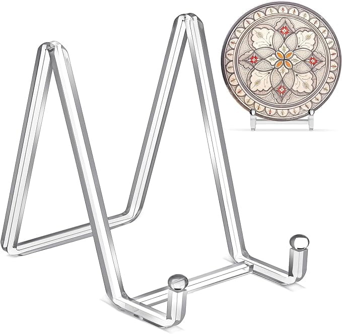 Plate Stands for Display 4.5 Inch Clear Acrylic Square Holder Stand ...