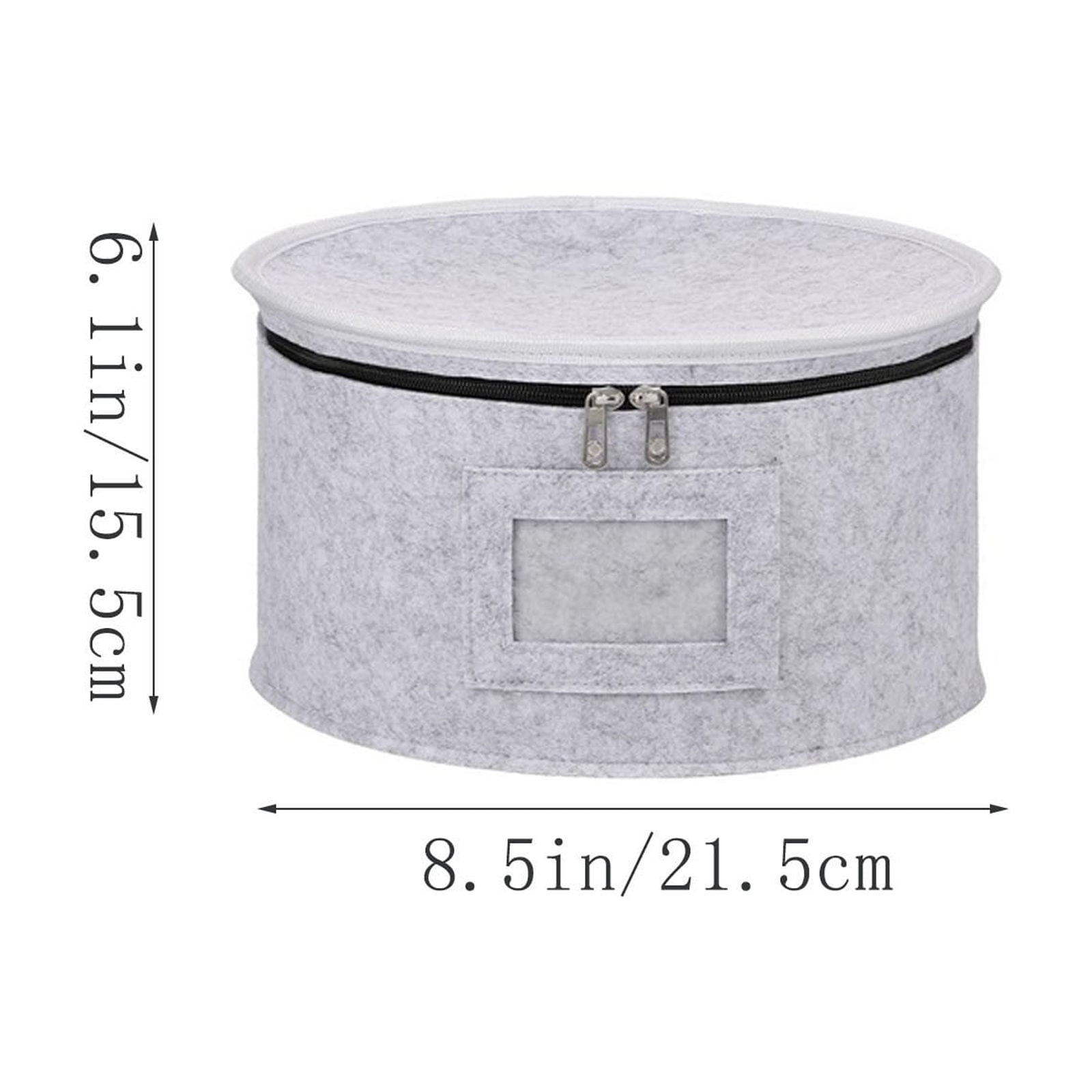Plate Storage Case with Lid, Felt China Storage Containers Dinnerware ...