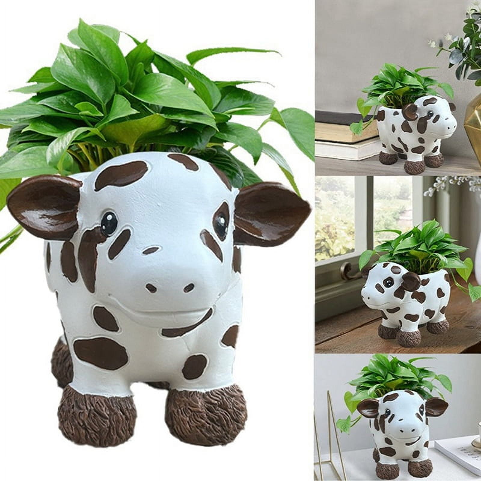 Plateau Cow Planter Pot Plateau Cow Resin Flowerpot Funny Planter ...