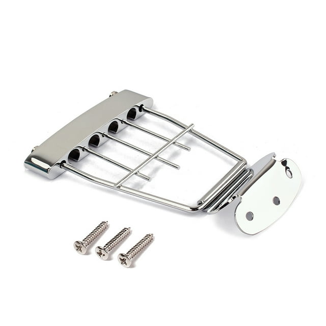 Plated 4 String Trapeze Tailpiece Adjustable Guitar Tailpiec Bridge ...