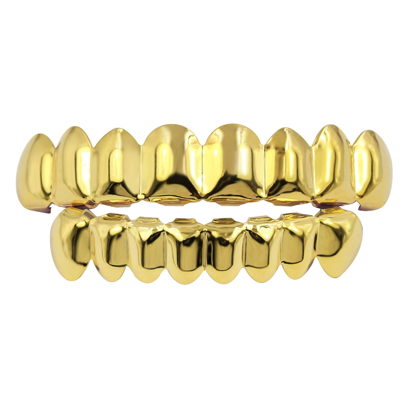 Plated Gold Grills Teeth For Men Women Iced Out Hop Poker Diamond Top ...