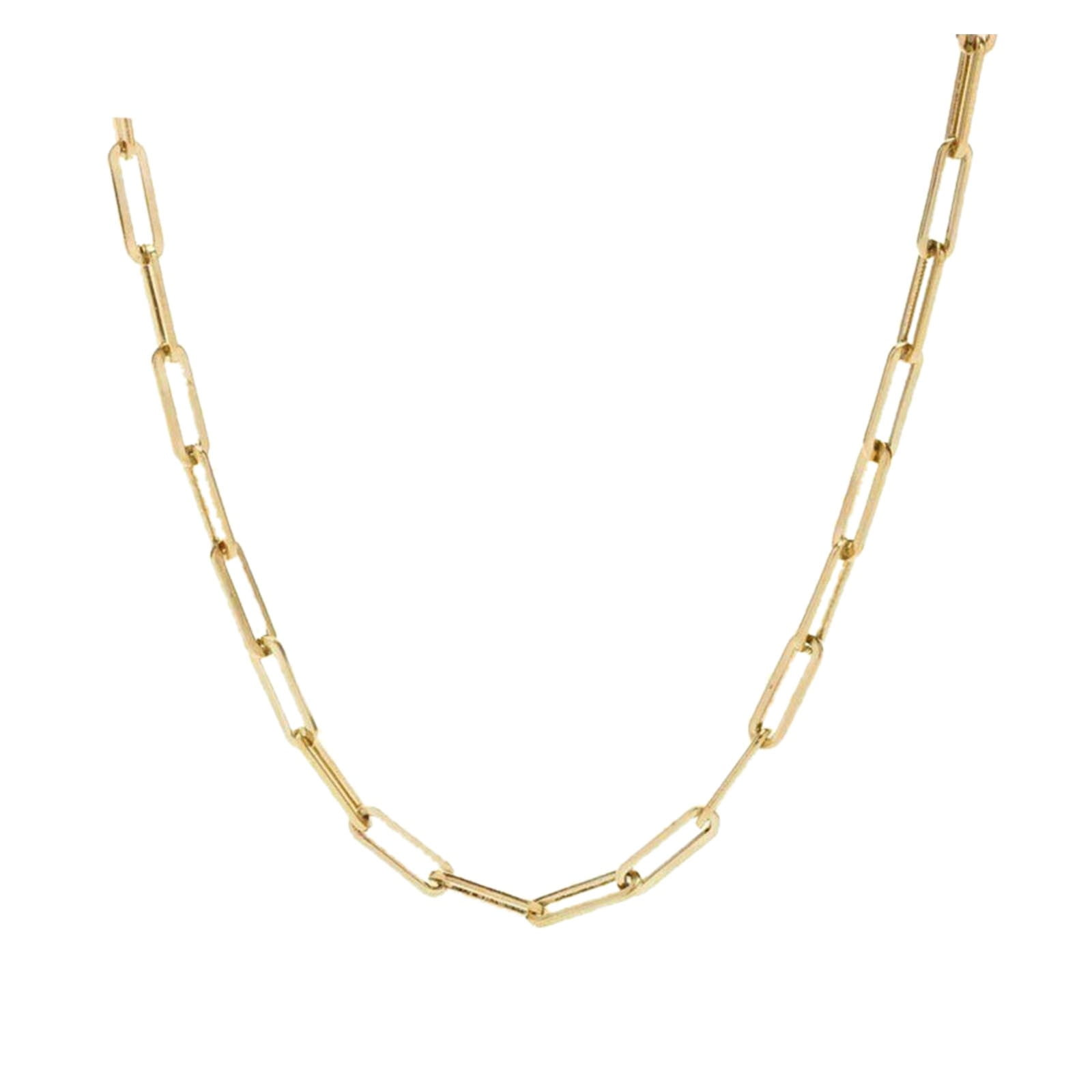 Plated Paperclip Link Chain Necklace For Women Girls（1 PC） - Walmart.com