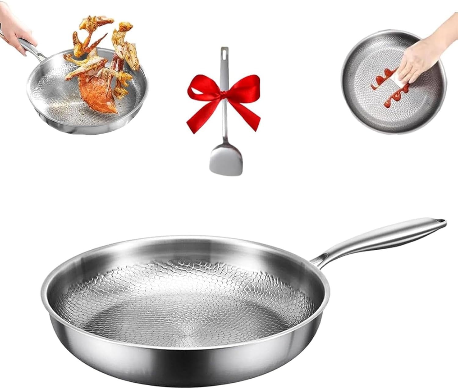 Plateful Titanium Pan with Lid, 100% Pure Titanium Pan for Cooking, Non ...