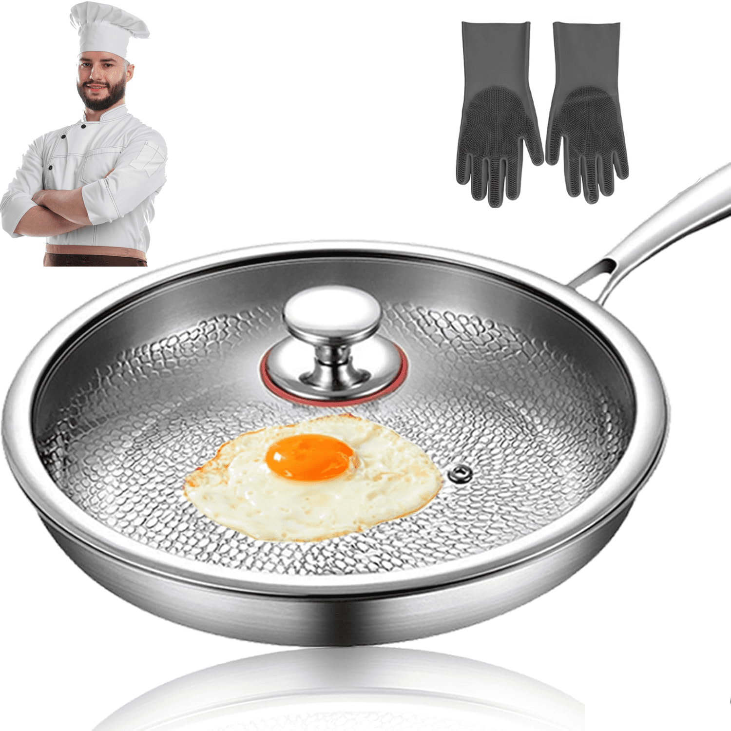 Platefull Pan, 2026 Upgrade to 100% Non-toxic Pan, 12"Non Stick ...