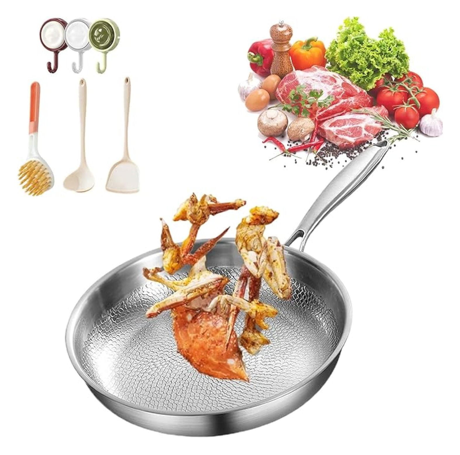 Platefull Titanium Pan, 2026 Upgrade 12" Non Stick, 100% Pure Titaniums ...