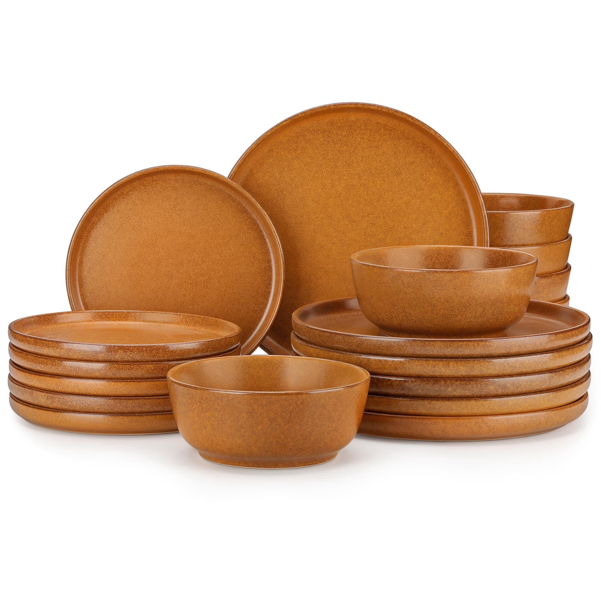 Plates And Sets 18 Pieces Stoneware Dinnerware Set For 6 Ceramic Dish ...