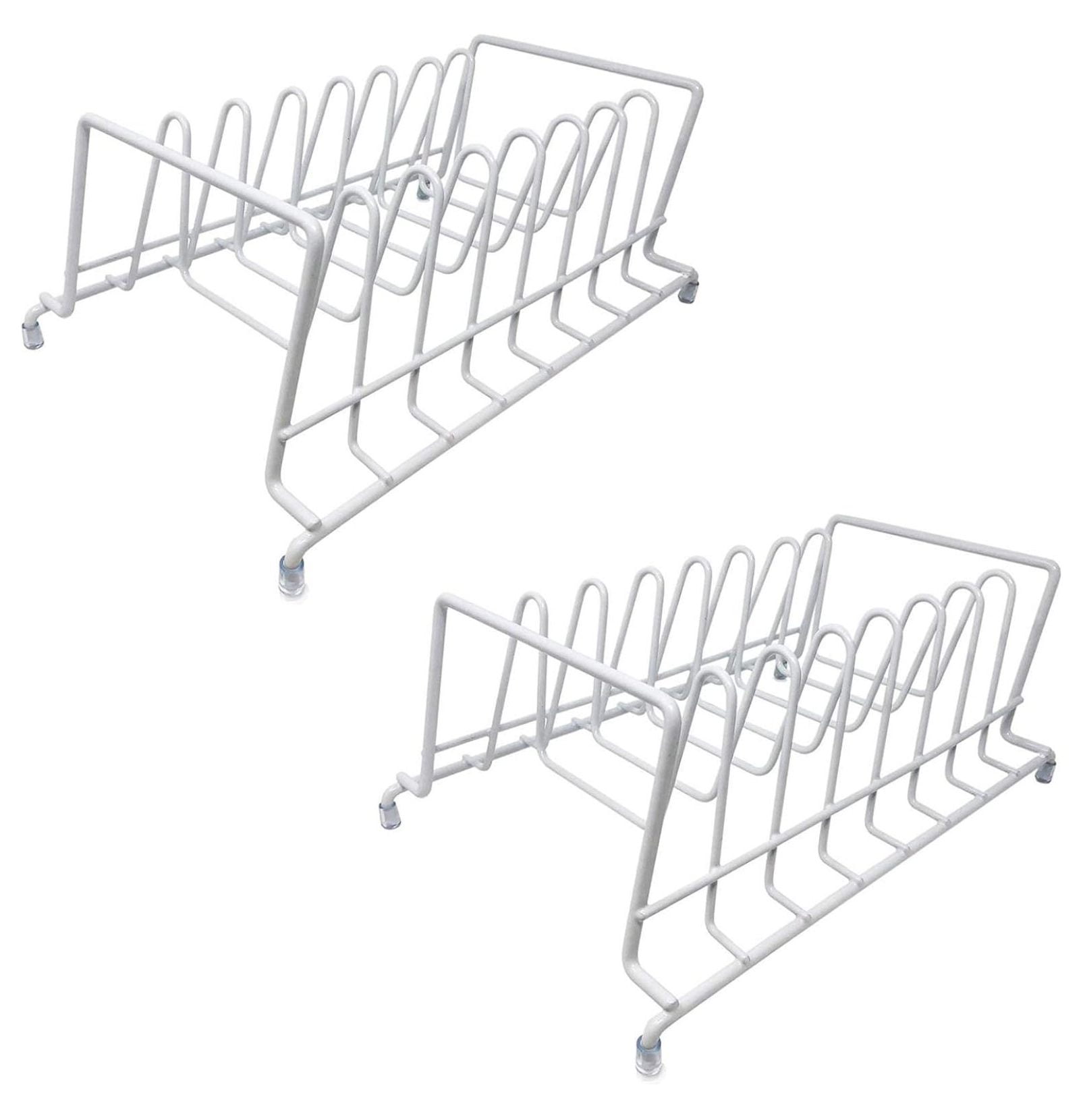 Plates Holder Pots Pans Lid Organizer Rack for Cabinet, Pantry or ...