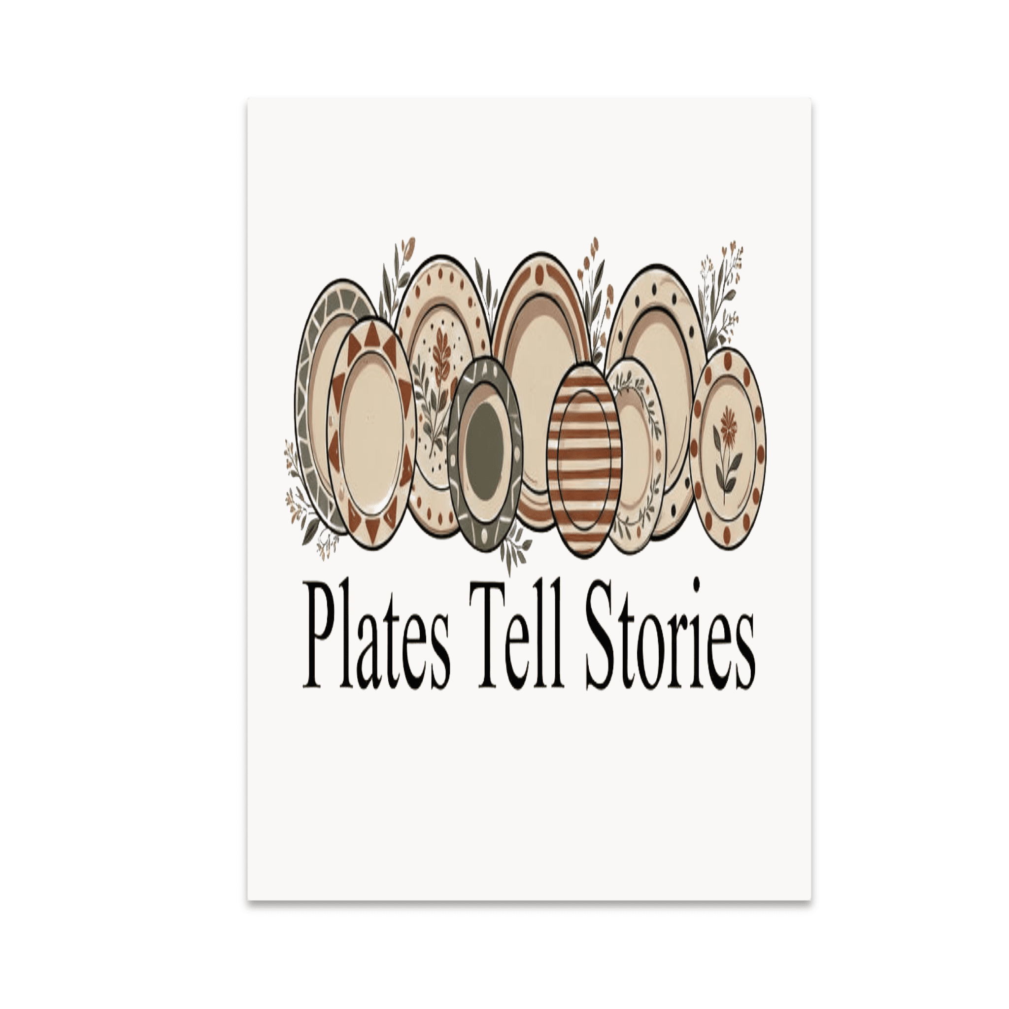 Plates Tell Stories Kitchen Wall Art - Home Decor Enthusiast - 13x19 ...