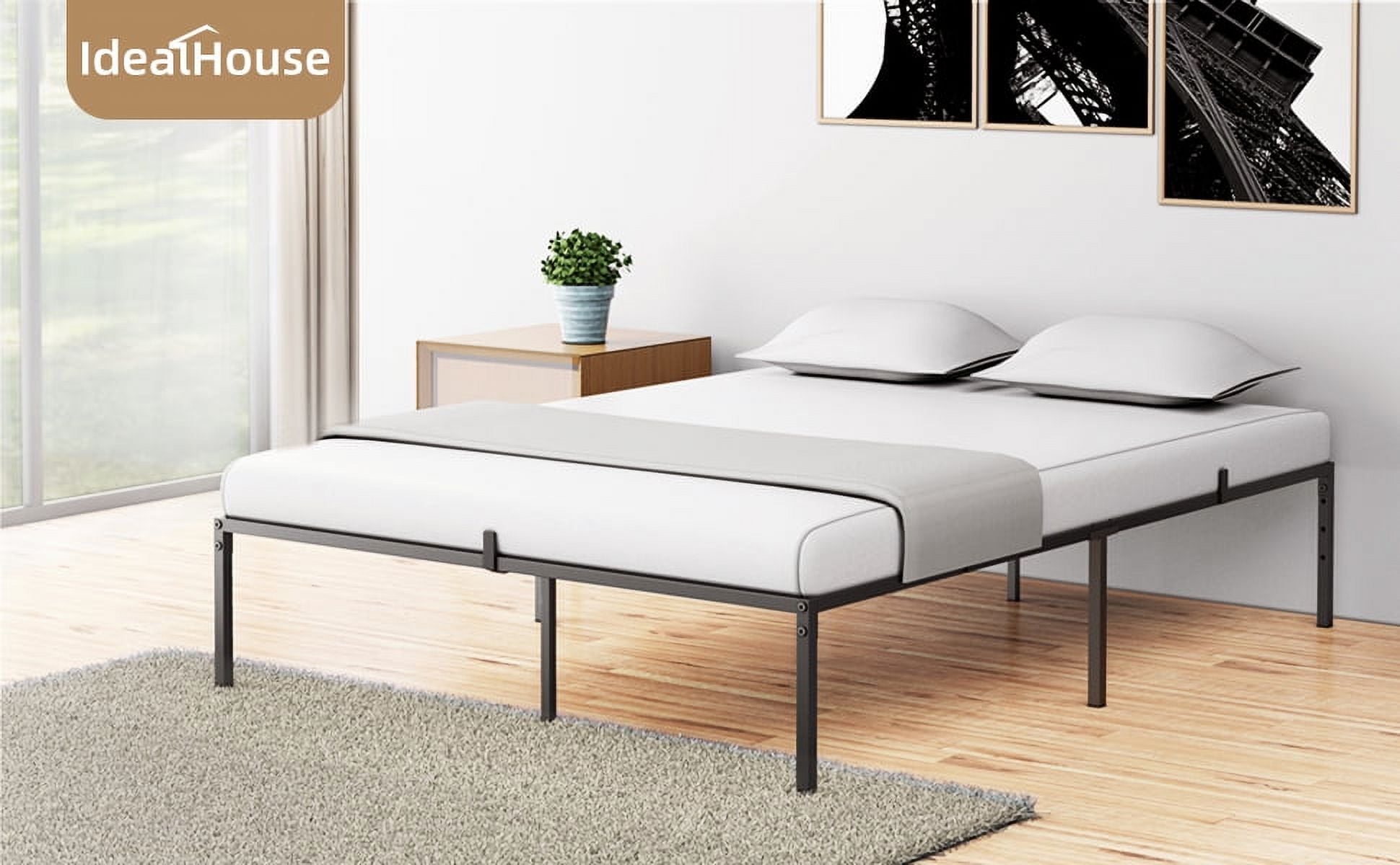 Platform Bed Frame All Metal Bed Frame, Solid Steel Bed Plate, Mattress ...