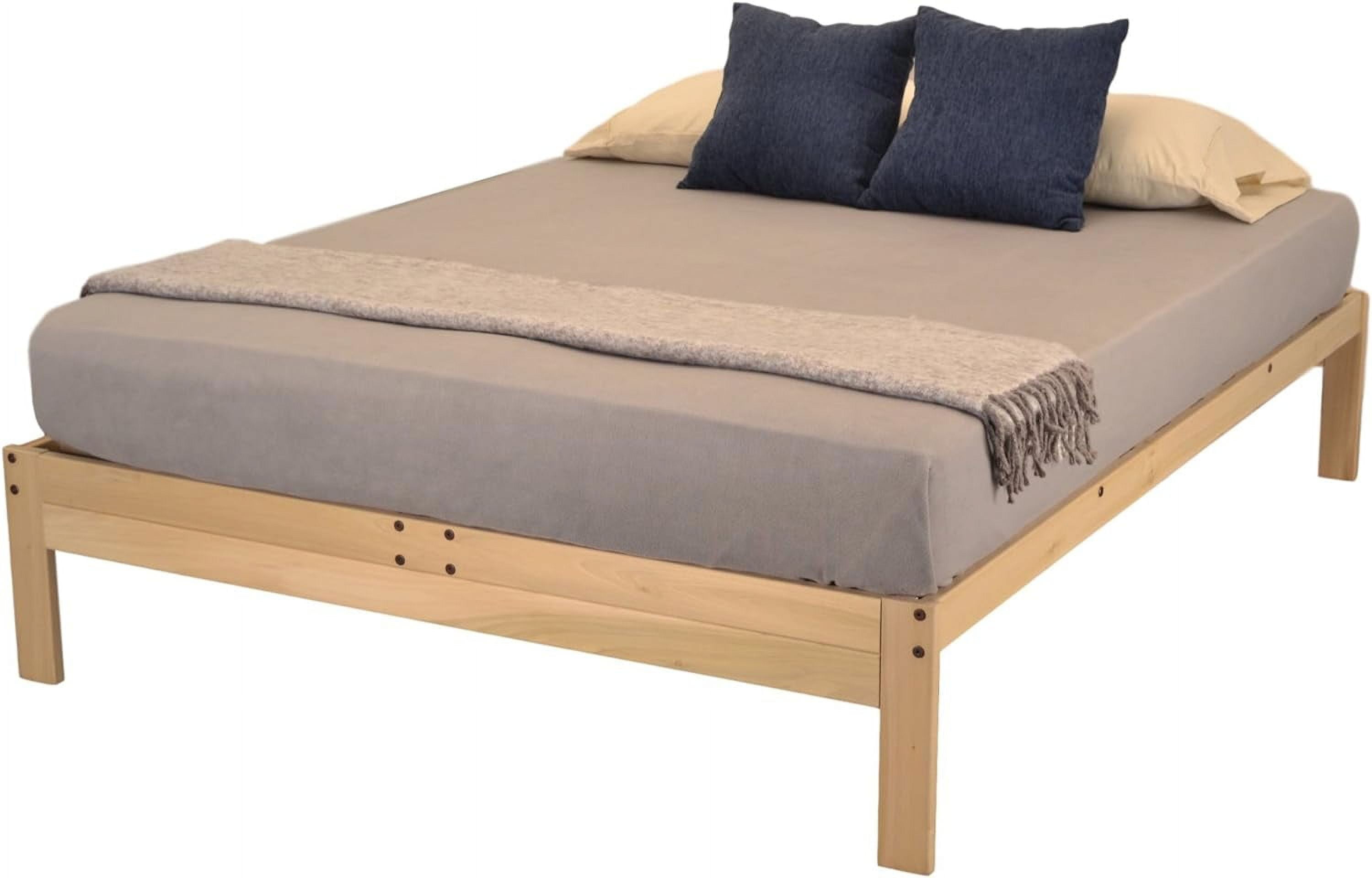 Platform Bed - Bed Frame - Unfinished Wood Bed Frame - Minimalist ...