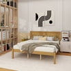 Spruce & Spring Upholstered Solid Wood Platform Bed Frame with ...