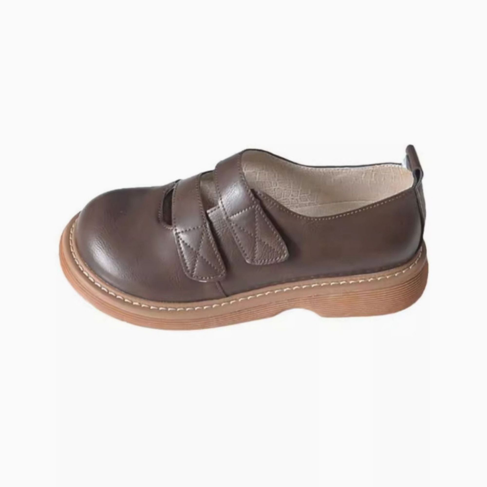 Platform, British, small leather shoes, retro, literary, academic, flat ...
