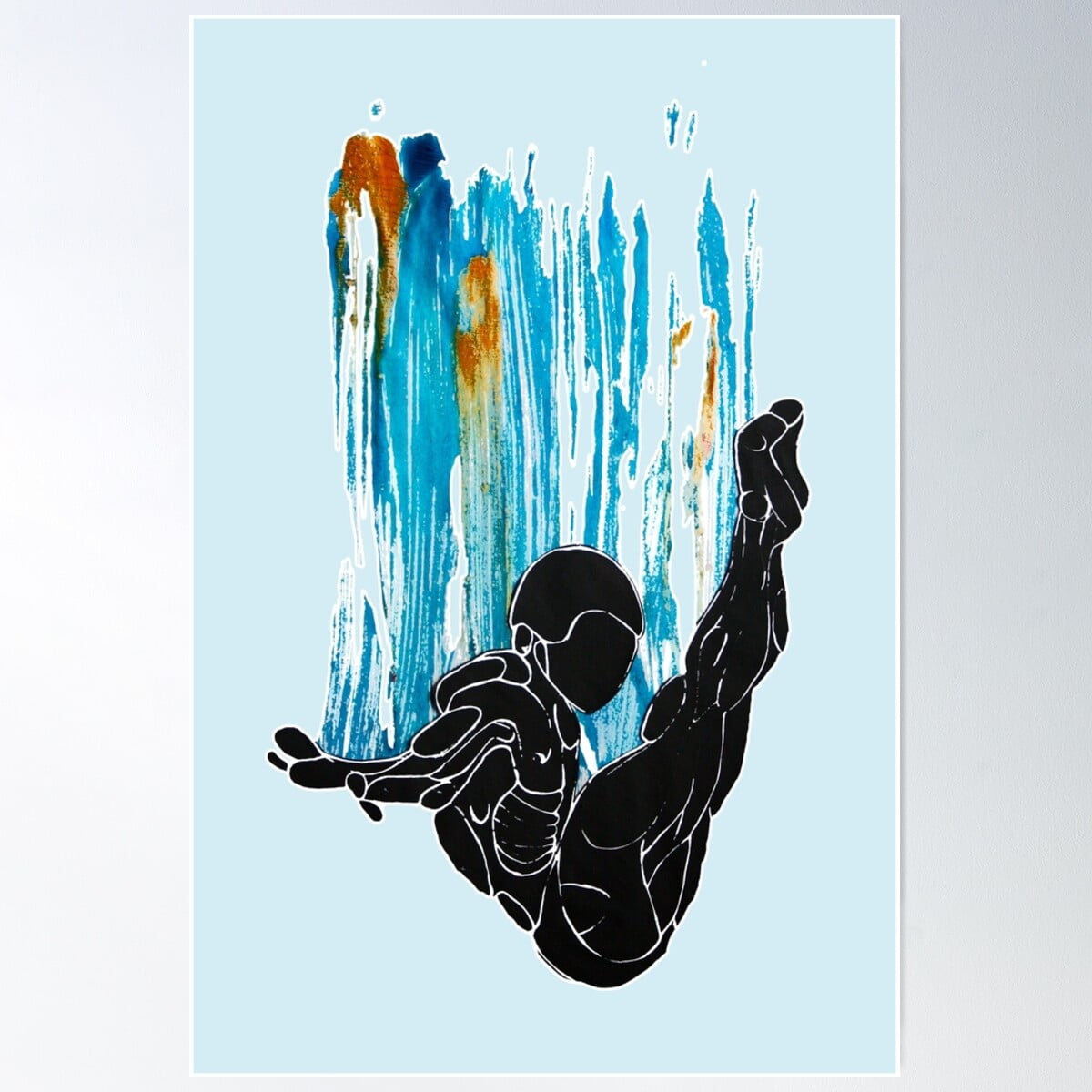 Platform Diving Springboard Diver Poster Wall Art, Modern Wall Decor ...