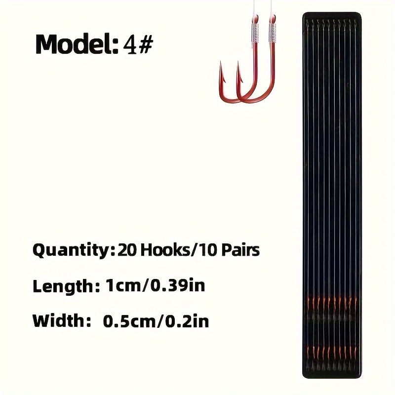 Platform Fishing Double Hook a Plate 10 Sets a total of 20 hooks for small and medium-sized fish ...