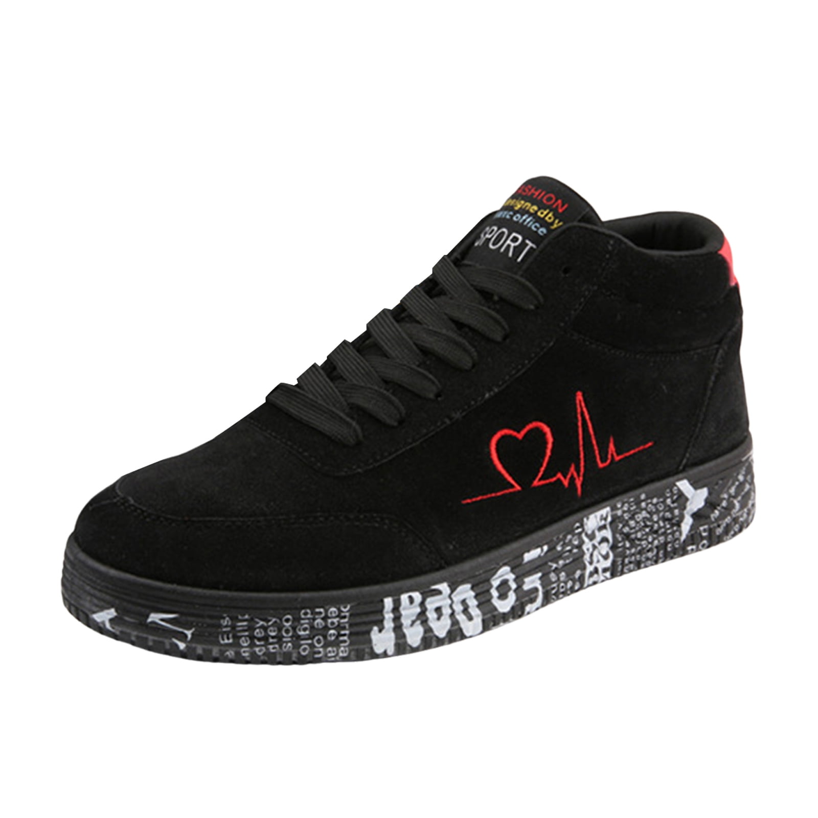 Platform High Top Fashion Sneakers for Women Men Couple Valentines Day ...