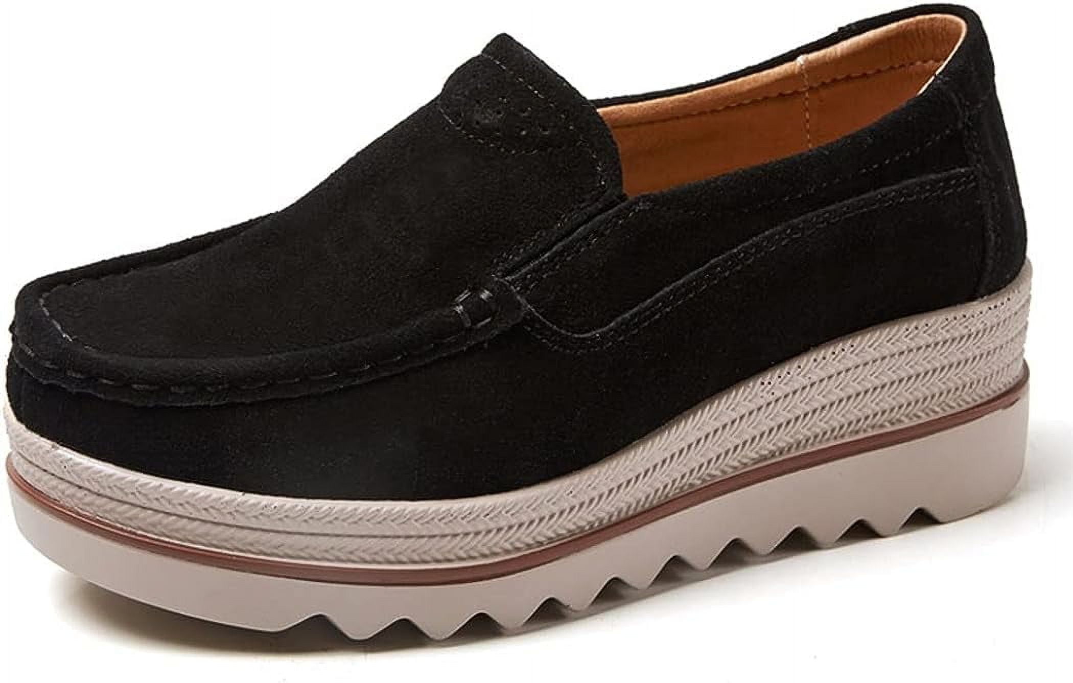 Platform Loafers for Women Slip on Wedge Penny Loafer Comfort Casual ...
