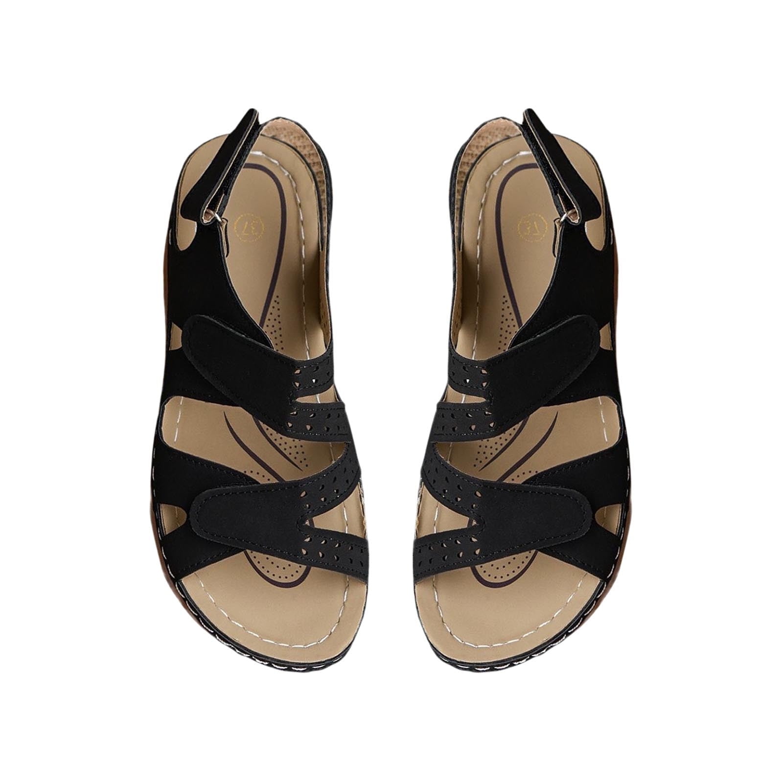Platform Sandals for Women Comfy Casual Wedges Ankle Strap Summer ...