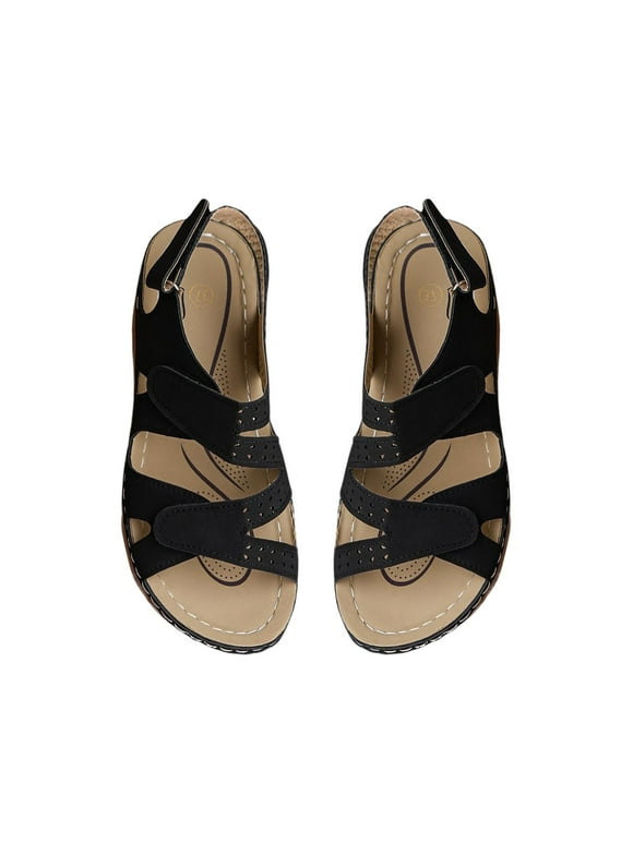 Velcro Strap Sandals Womens