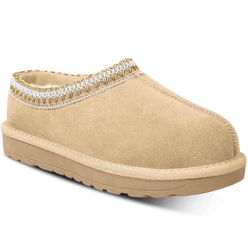 Platform Slippers for Women Mini Anti-Slip Fur Fleece Lined Mini Boots ...