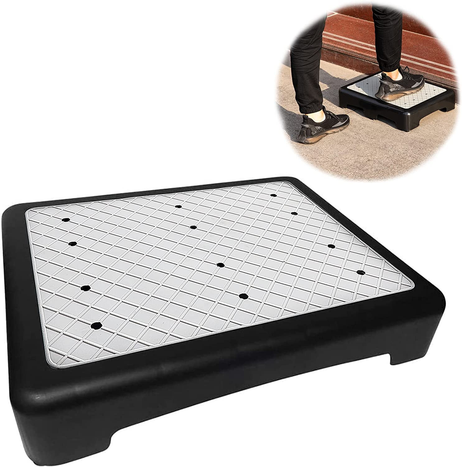 Platform Step Stool Bed Step Non-Slip Rubber Stair Riser Portable Anti ...