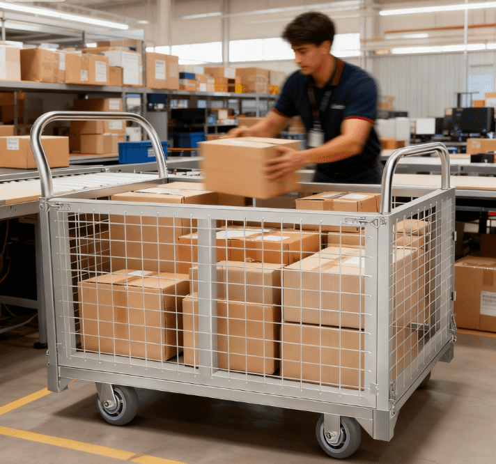 Platform Truck with Cage, 4-in-1 Platform Hand Truck, Rmovable Side ...