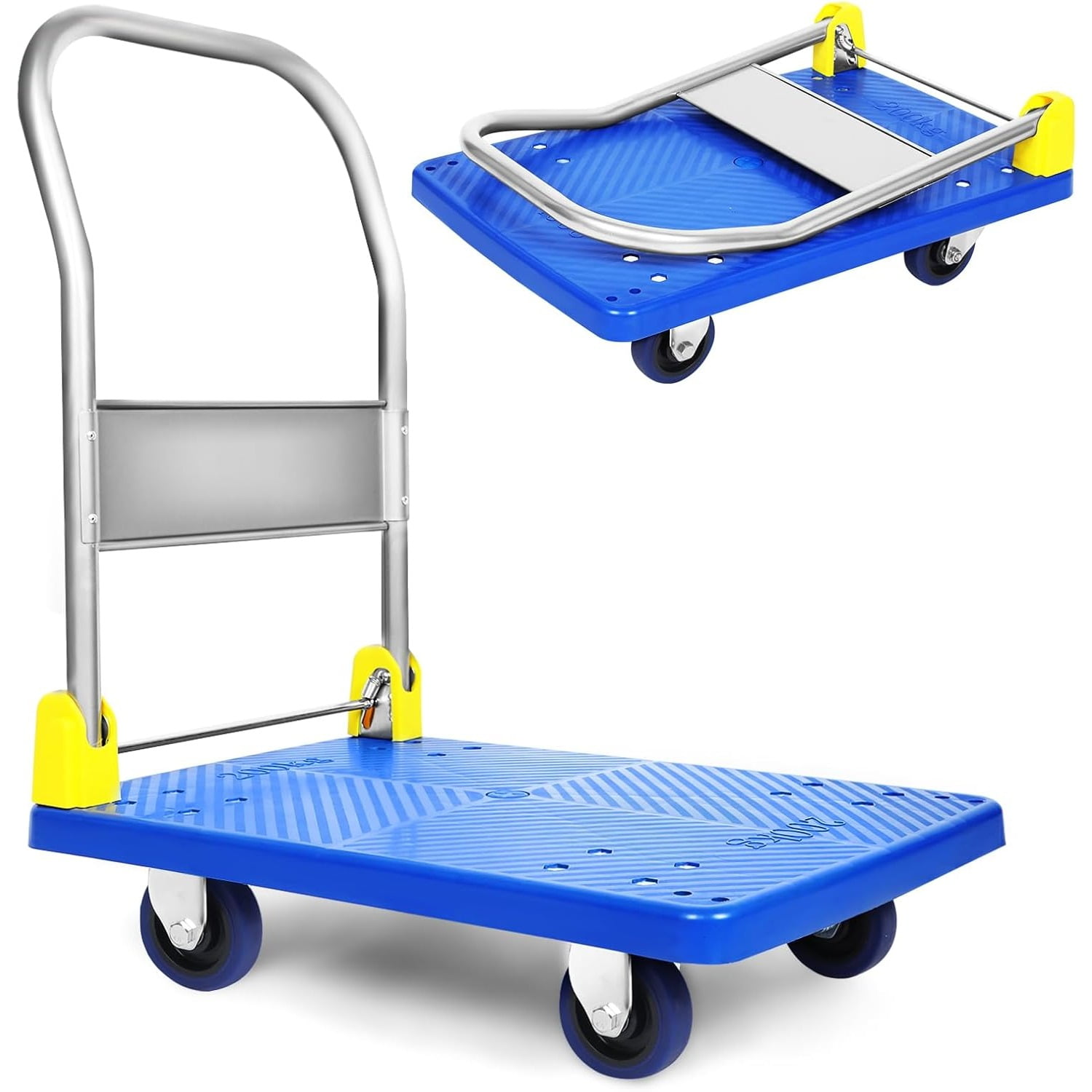 Platform Truck with 440lb Weight Capacity and 360 Degree Swivel Wheels ...