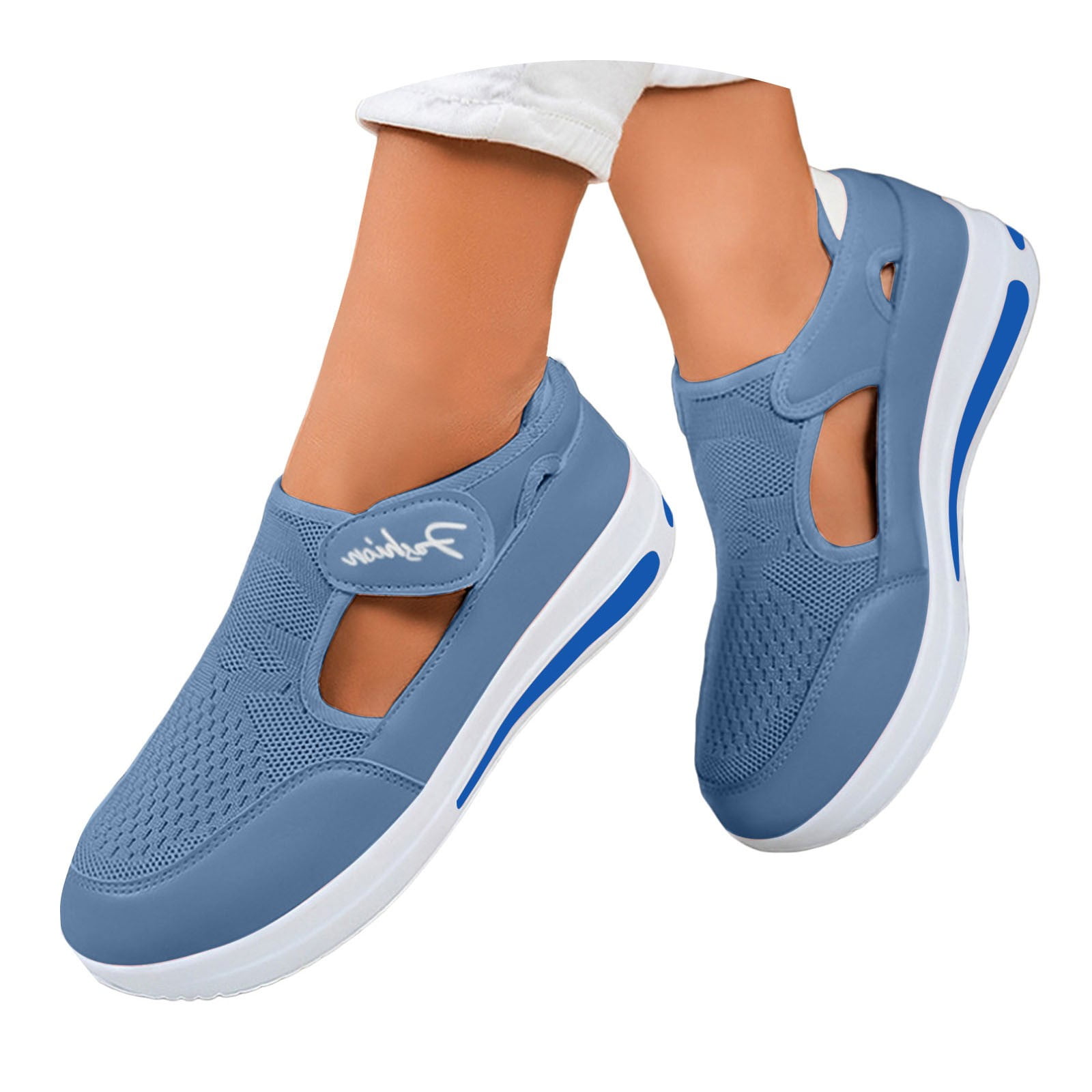 Platform Walking Shoes for Women 2025 Spring Summer Breathable Mesh ...