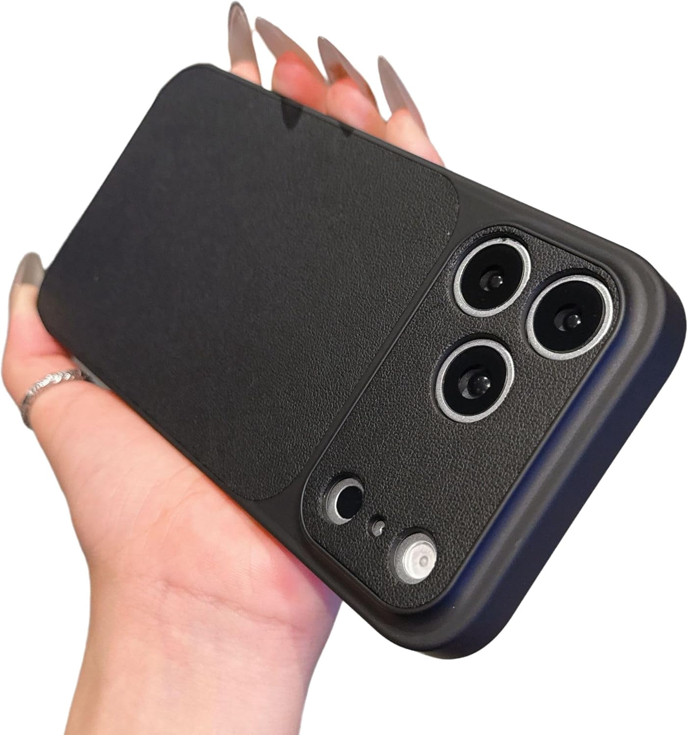 Plating Back Camera Protection Phone Case for iPhone (Black,iPhone 14 ...