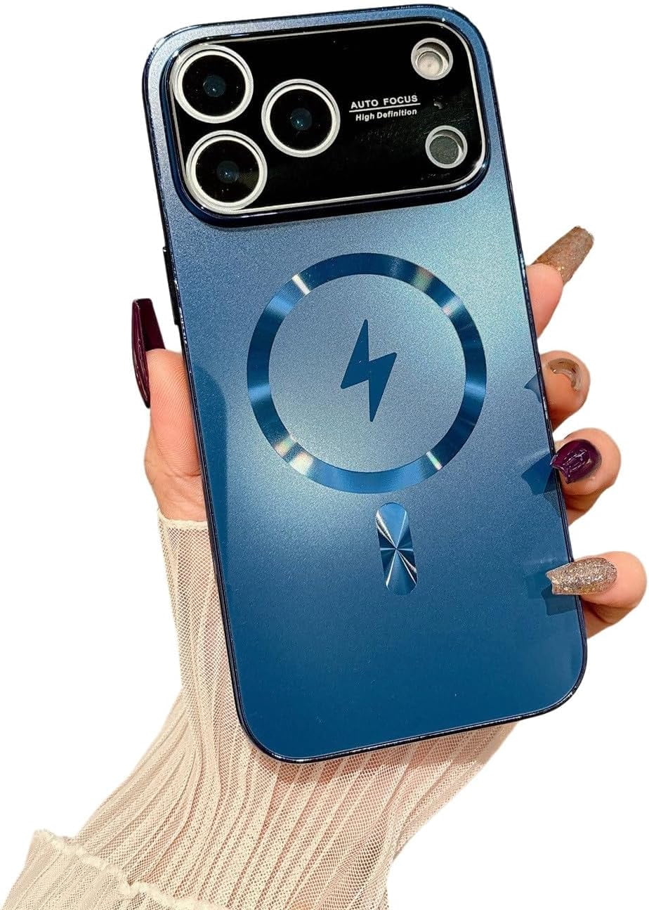 Plating Big Window Magnetic Phone Case for iPhone, Compatible with ...