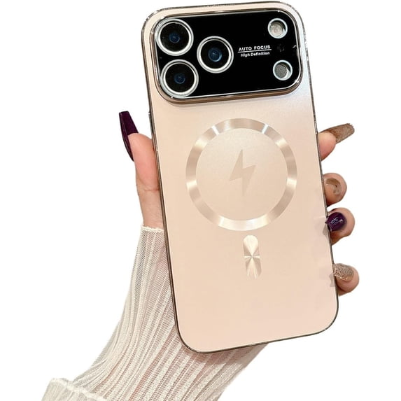 Plating Big Window Magnetic Phone Case for iPhone, Compatible with ...