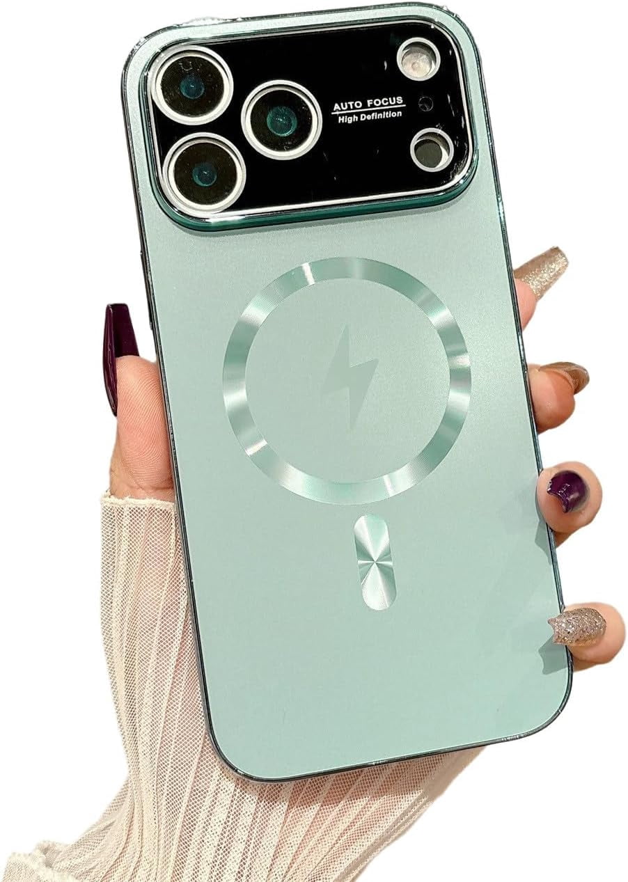 Plating Big Window Magnetic Phone Case for iPhone, Compatible with ...