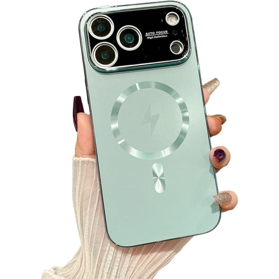 Plating Big Window Magnetic Phone Case for iPhone, Compatible with ...