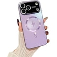 Plating Big Window Magnetic Phone Case for iPhone, Compatible with ...