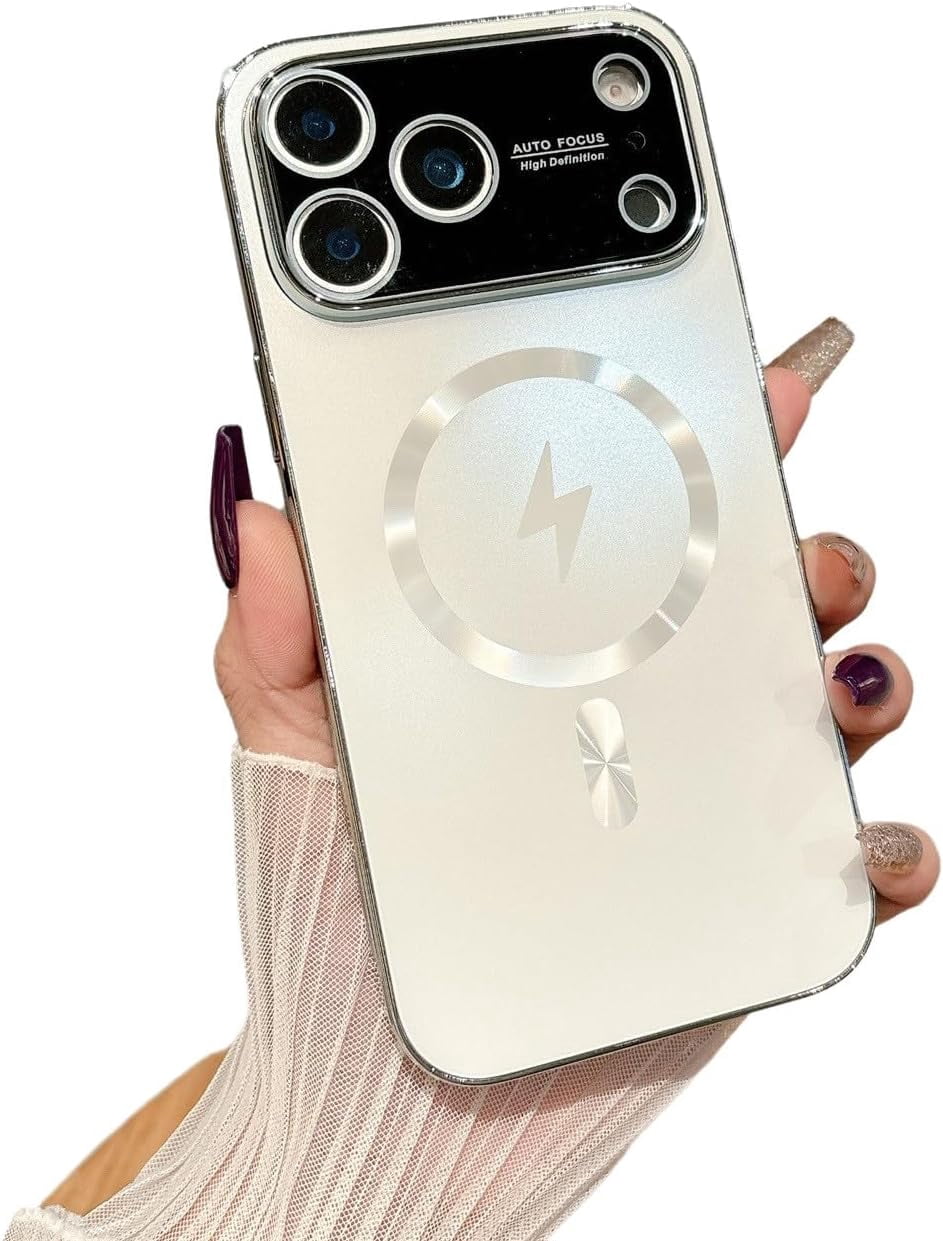Plating Big Window Magnetic Phone Case for iPhone, Compatible with ...