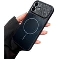 Plating Bling Glitter Camera Protection Magnetic Phone Case for iPhone ...