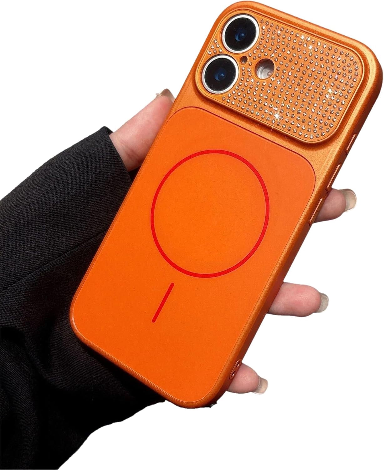 Plating Bling Glitter Camera Protection Magnetic Phone Case for iPhone ...