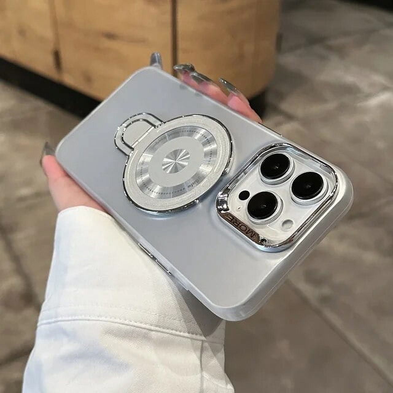 Plating Bracket Strong Magnetic Phone Case for iPhone 14 13 12 Pro Max ...