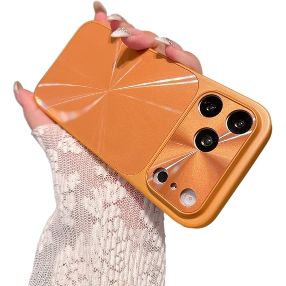 Plating CD Aurora Solid Color Camera Protect Phone Case for iPhone ...