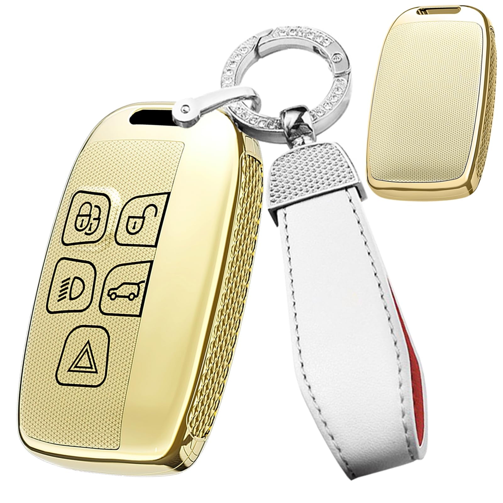 Plating Diamond Pattern Smart Key Fob Cover Compatible with Land rover ...