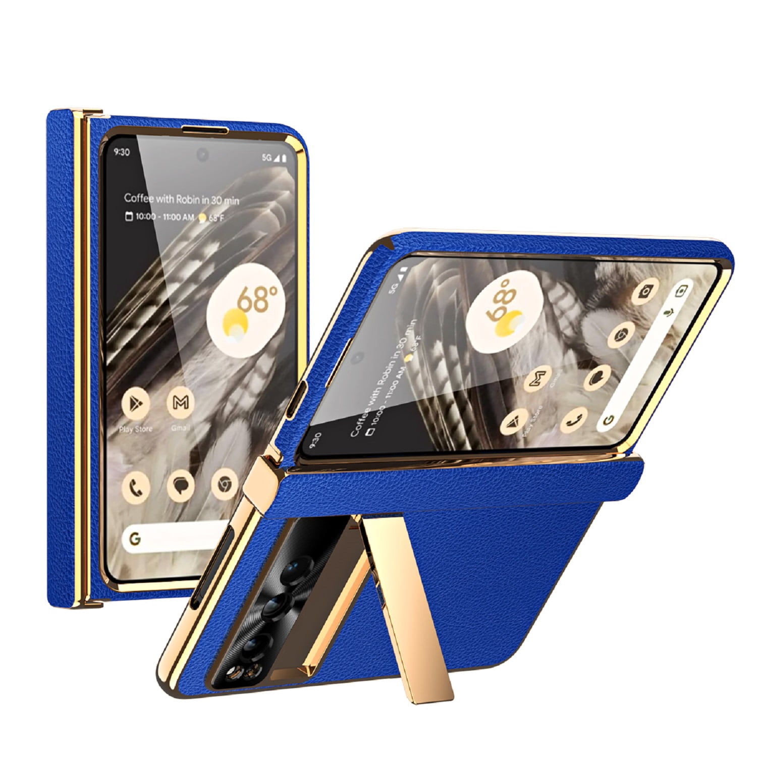 Plating Folding Case for Google Pixel Fold, Hidden Kickstand Magnetic ...