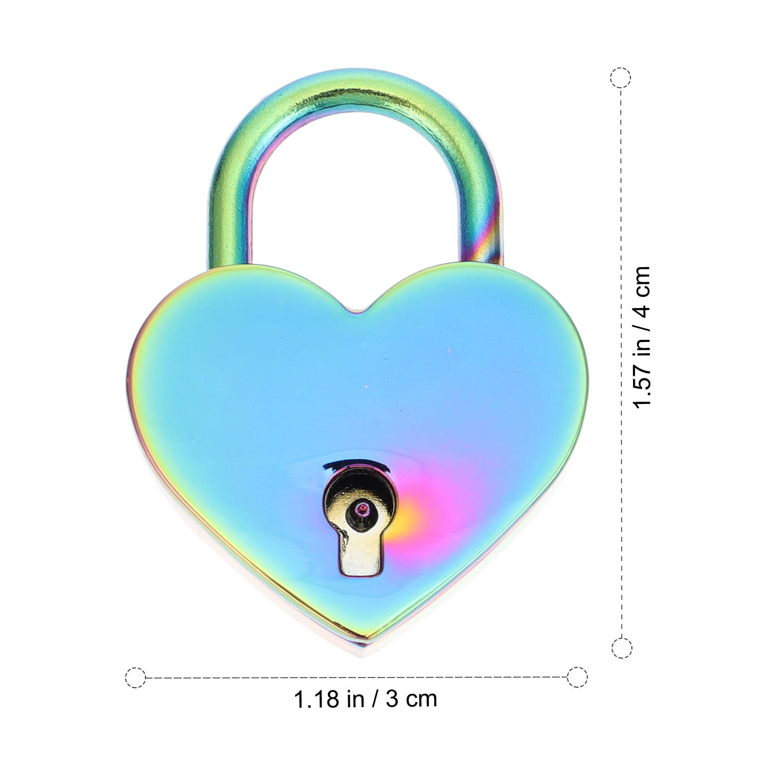 Plating Heart-Shaped Lock 1 Set Pretty Plating Heart-shaped Lock ...