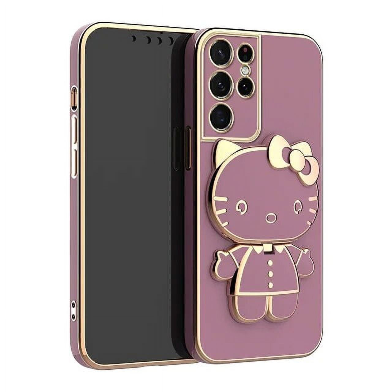 Plating Hello Kitty Case for Samsung Galaxy S24 S23 S22 Ultra S21 S20 ...