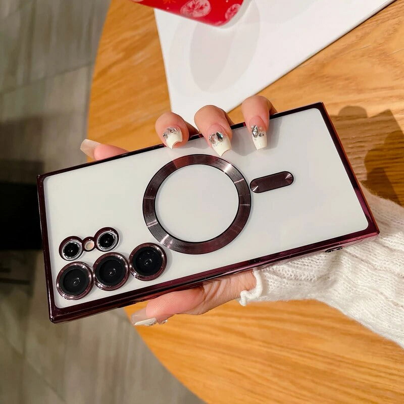 Plating Magnetic Magsafe Cases For Samsung Galaxy S24 S23 S22 Ultra ...